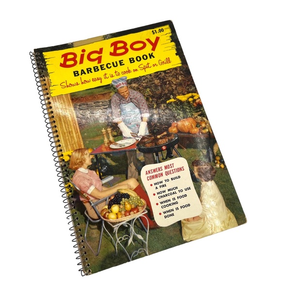 Kitchen | Vintage 1957 Big Boy Barbecue Book Cookbook How To Cook On ...